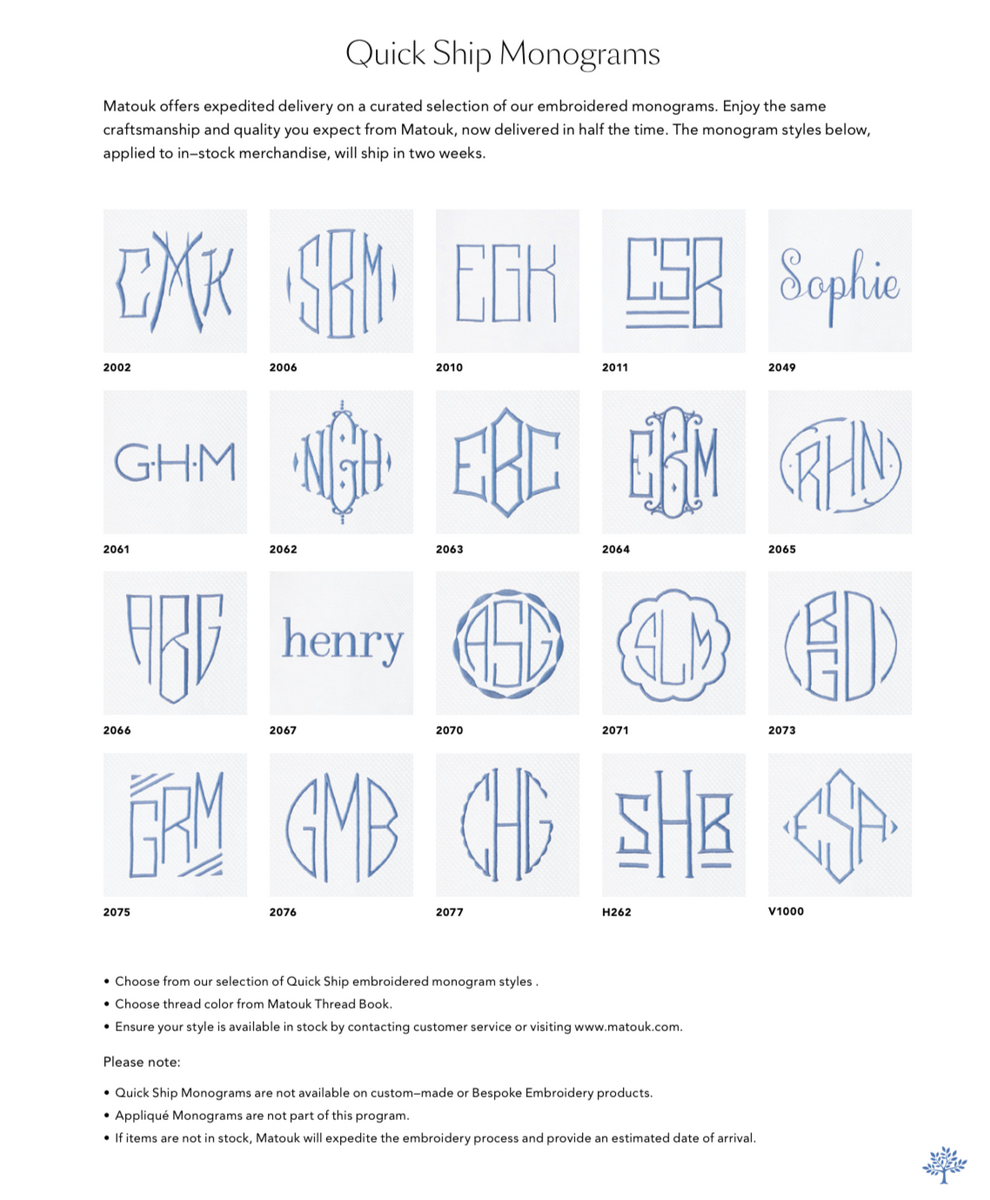 Matouk Riviera Bath Collection - Little House Shop Exclusive with Mono ...