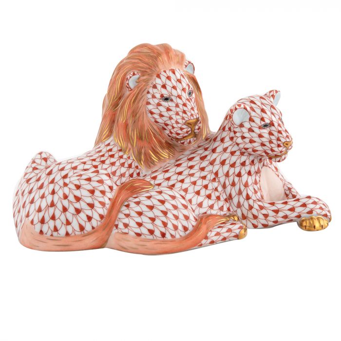 Herend Lion And Lioness – The Little House Shop
