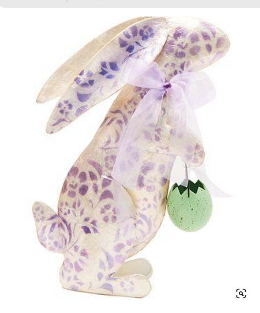 Lilac Toile Rabbit – The Little House Shop