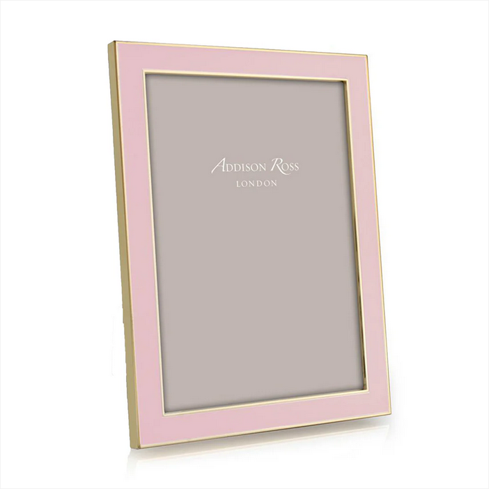 Gold Trim Pastel Pink Enamel Picture Frame – The Little House Shop