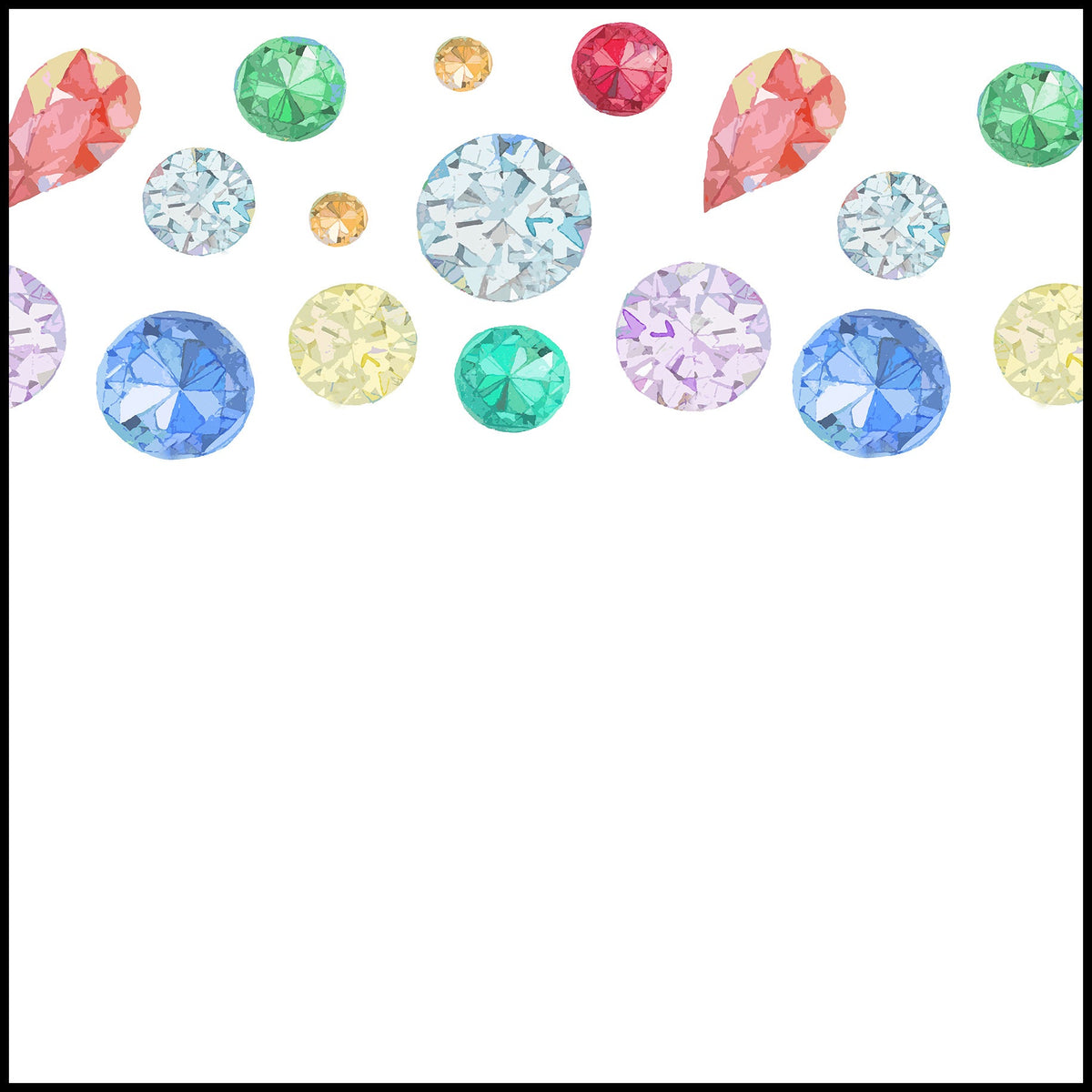 Jewel White Note Cards w/ Acrylic Holder – The Little House Shop