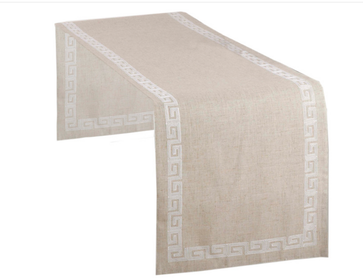 Runner, Greek Key, WHITE – The Little House Shop
