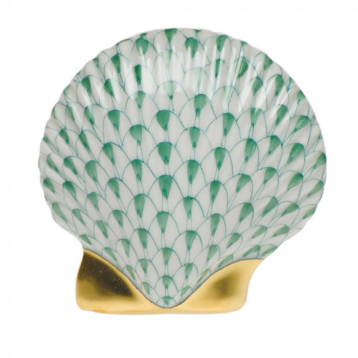 Herend Miniature Scallop, Green – The Little House Shop
