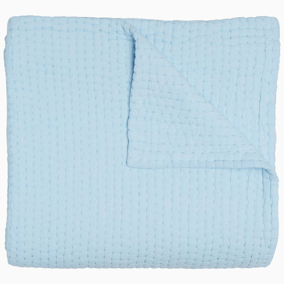 John Robshaw Vivada Light Indigo Coverlet, Queen – The Little House Shop